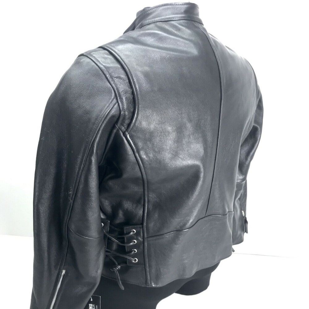 Wilsons Side Laced Leather Motorcycle Jacket&Liner - Gem